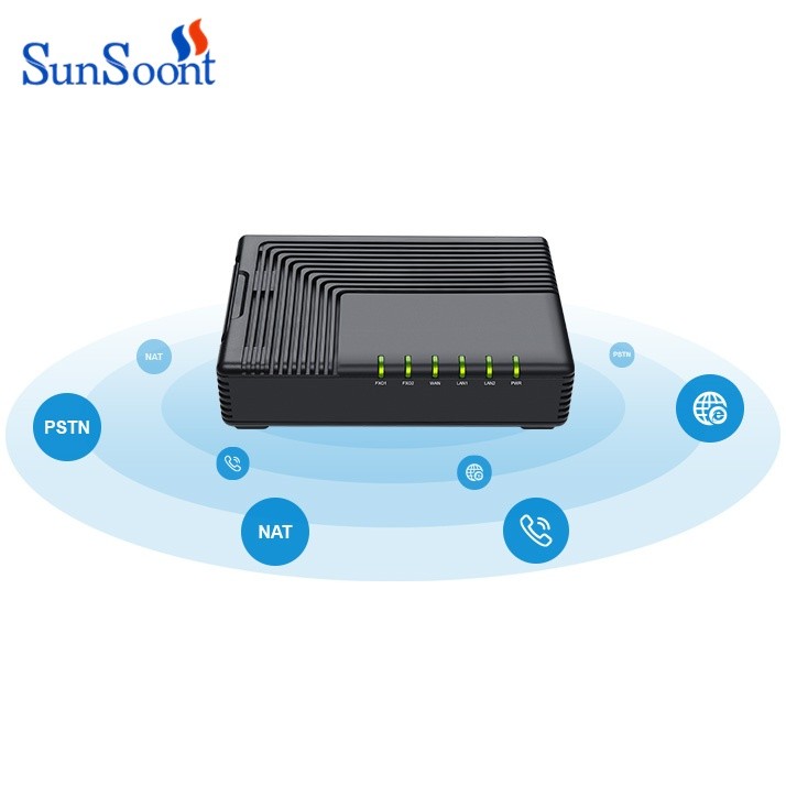 High-performance 2 FXO VoIP Adapter