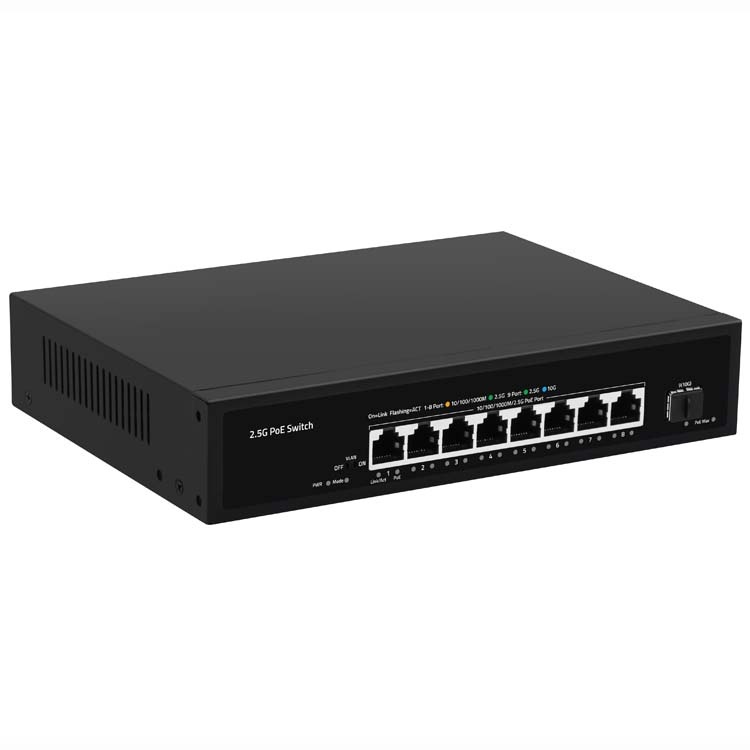 9 Port 10 Gigabit Uplink 2.5G Ethernet POE Switch
