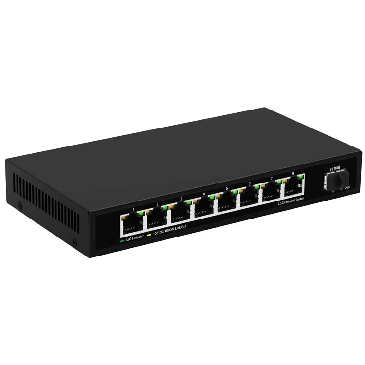 9 Ports 10G Uplink 2.5G Ethernet Switch