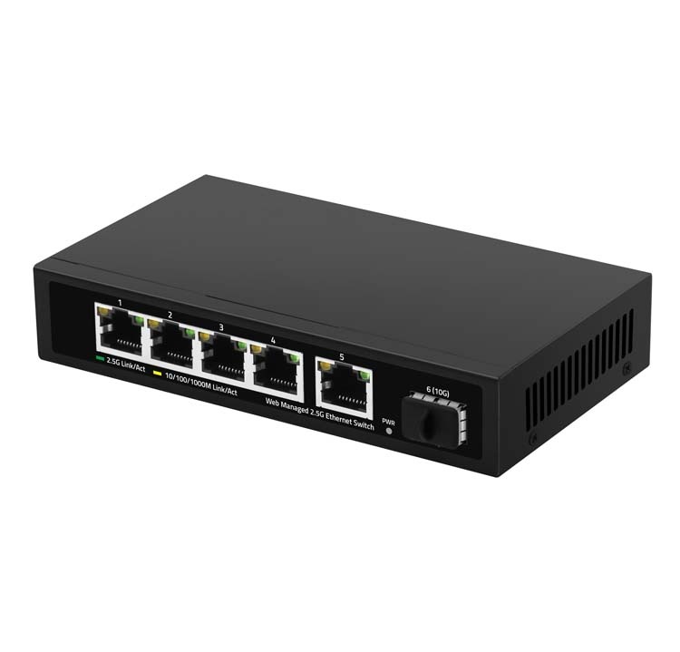 6 Port 10G uplink 2.5G web managed Ethernet Switch