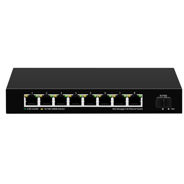 9 Port 10G uplink 2.5G Web Managed Ethernet switch