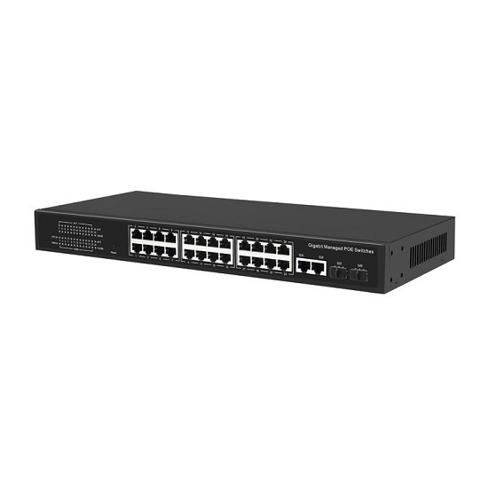 Managed 100Mbps 24 port POE switch