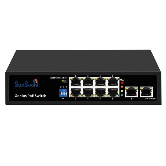 100Mbps 8 ports Genius POE Switch