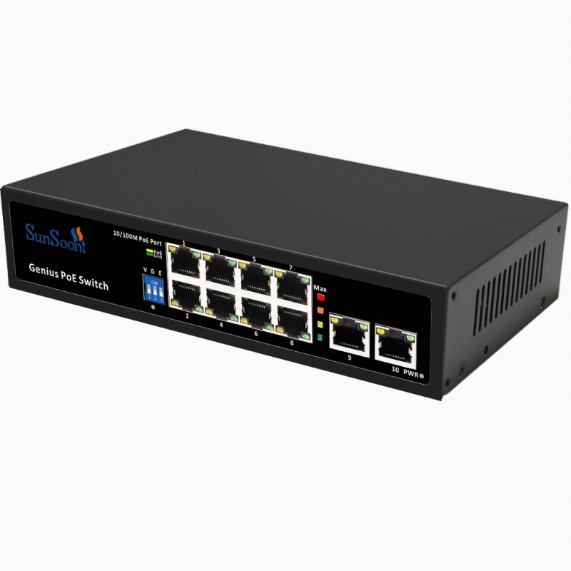 100Mbps 8 ports Genius POE Switch
