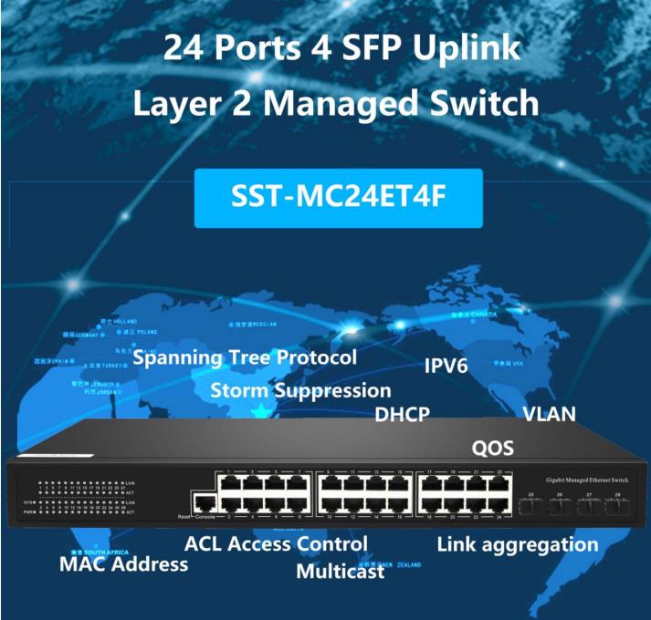 Managed Gigabit Intelligent Ethernet Switch 24 ports