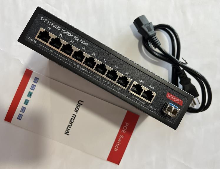 8+2+1 8 ports gigabit POE switch
