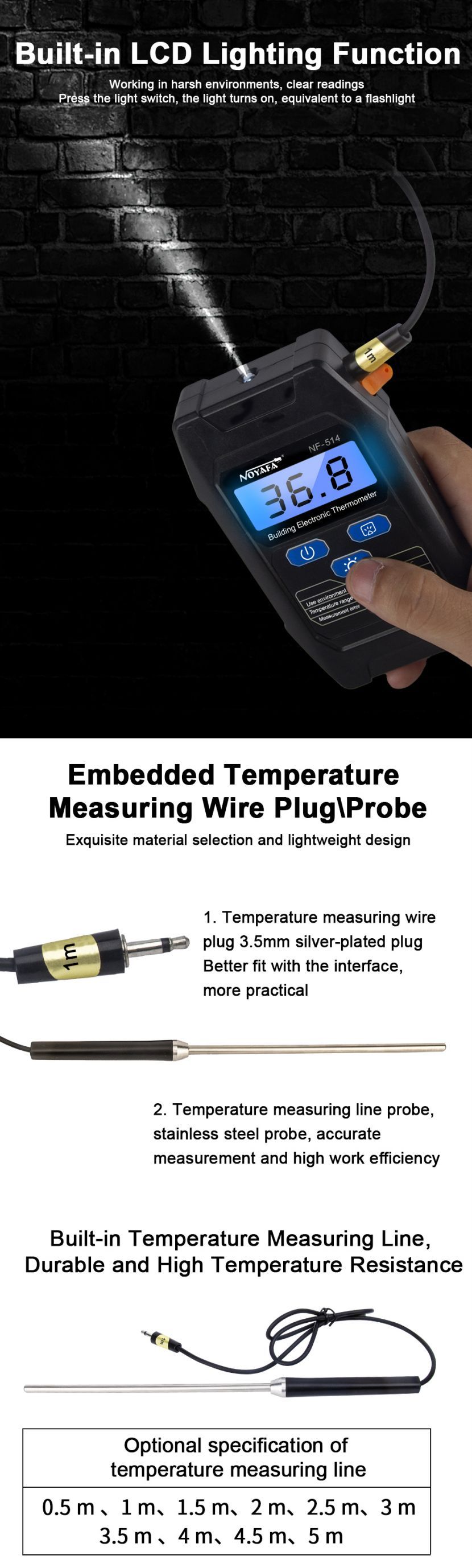 Cement Concrete professional thermometer