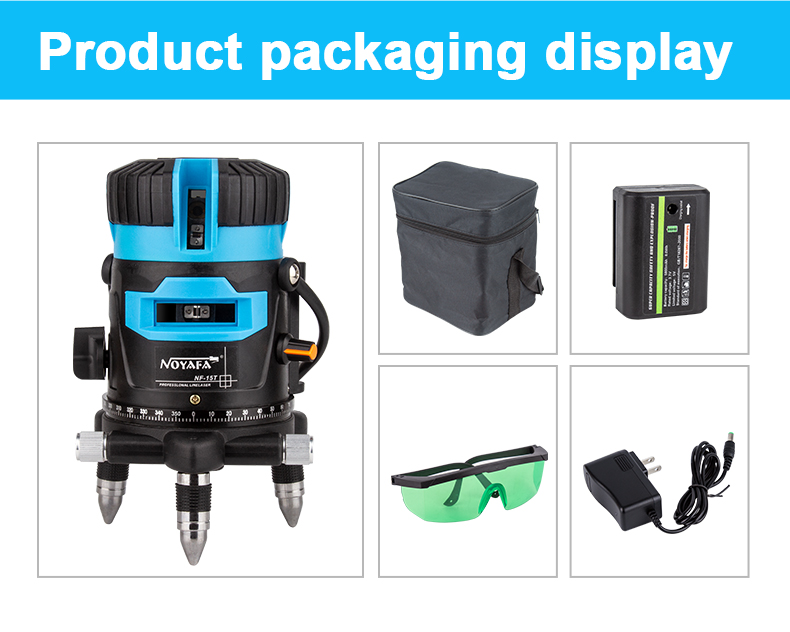 3D green beam rotating laser level 5 lines NF-15T