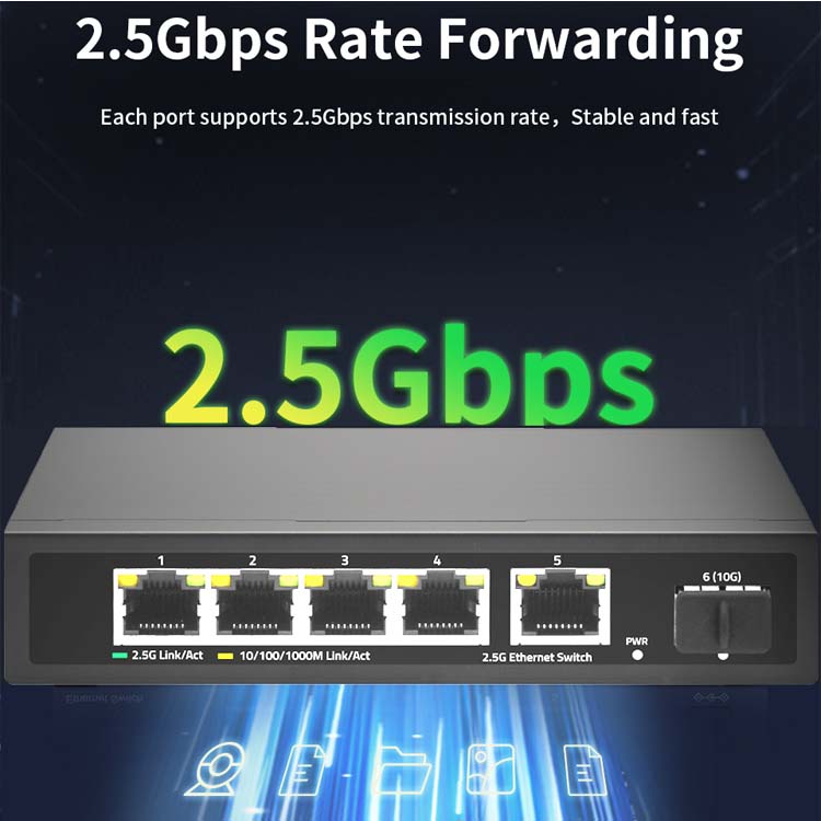6 Port 10G Uplink 2.5G Ethernet Switch