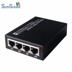 Gigabit 1 fiber port and 4 RJ45 fiber optic switch